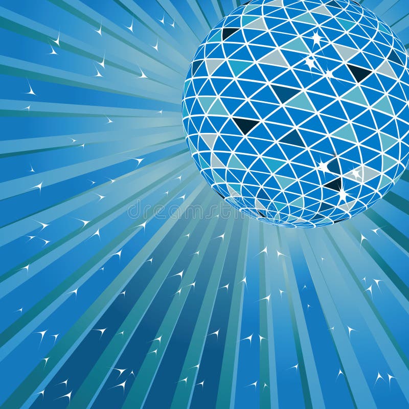 Blue disco ball stock vector. Illustration of celebration - 7781946