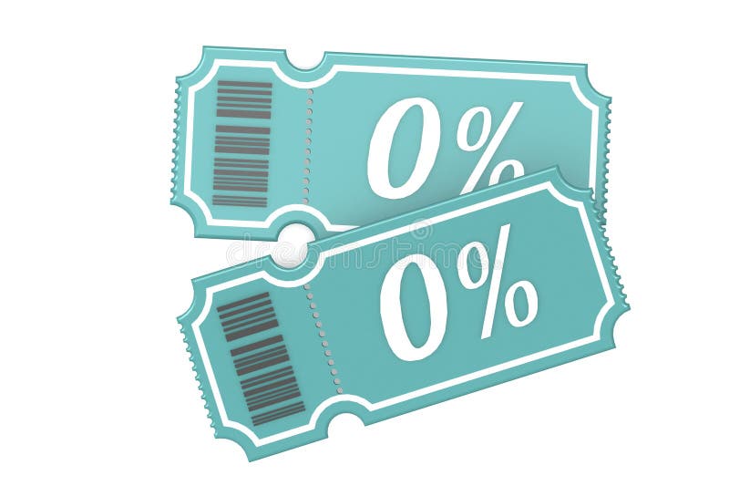 Blue Discount Coupon with Barcode Stock Illustration - Illustration of ...