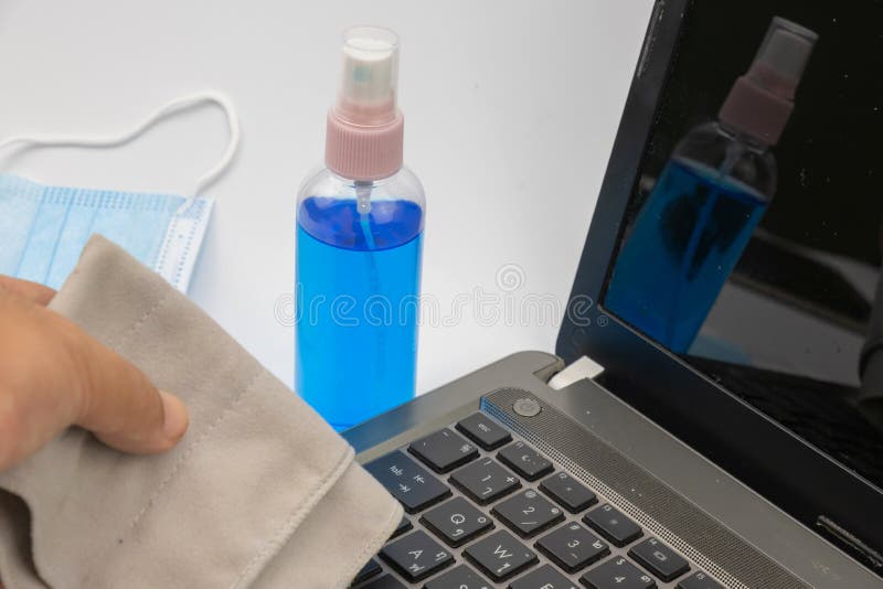 The Blue Disinfectant in a Bottle Stock Photo - Image of disinfection ...