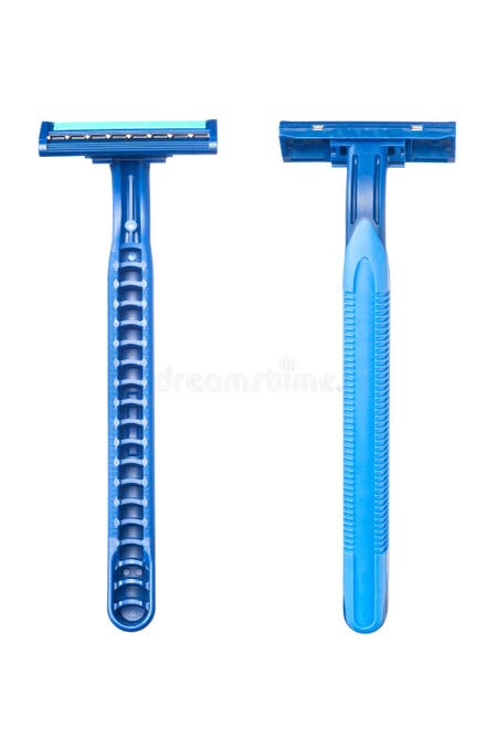 Blue Disposable Razor Blade Stock Image - Image of clean, lubricant ...
