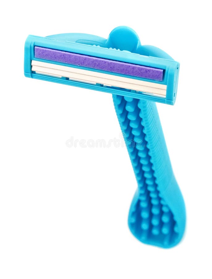 Blue Disposable Safety Man Razor Stock Photo - Image of clipping ...