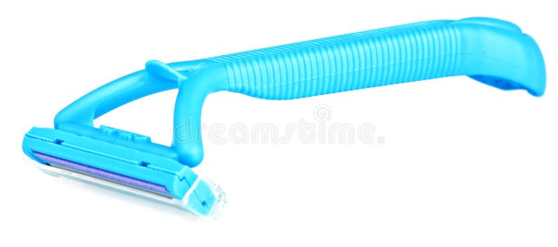 Blue Disposable Safety Razor Stock Photo - Image of plastic, razor ...
