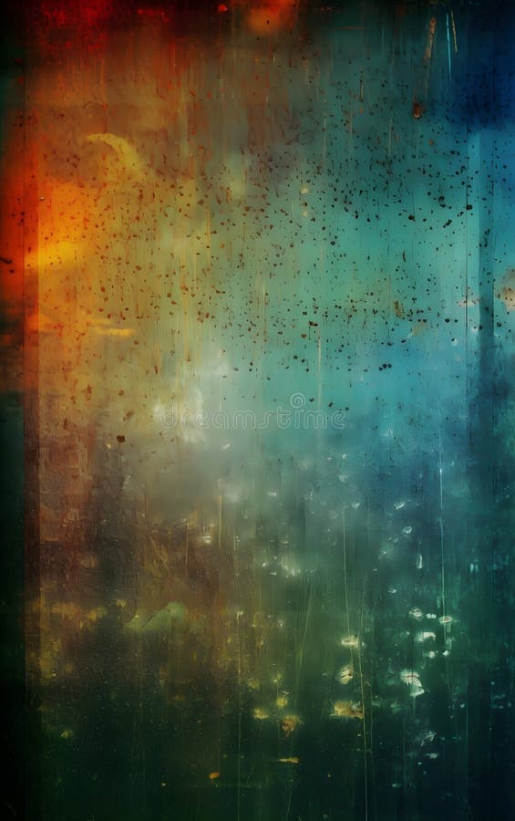 Blue Distressed and Faded Stained Screen with Dust Scratches ...