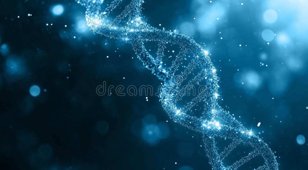 Blue Dna Background stock illustration. Illustration of space - 358357304