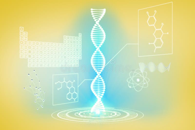 Blue DNA graphic design stock illustration. Illustration of atom - 78069678