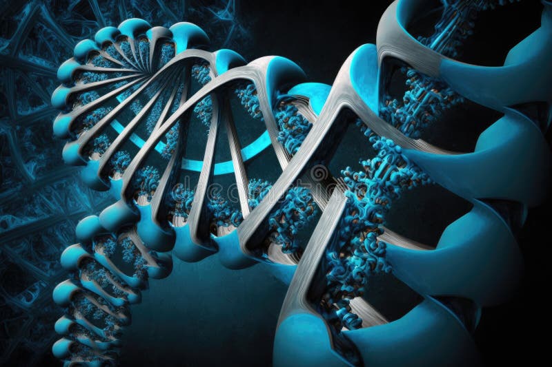 Blue DNA Helices Under a Microscope, DNA Research in the Future ...