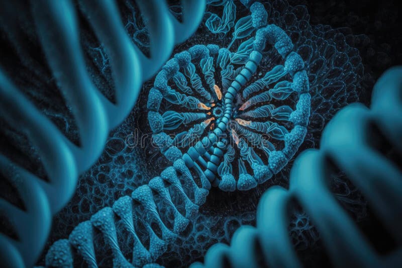 Blue DNA Helices Under a Microscope, DNA Research in the Future ...