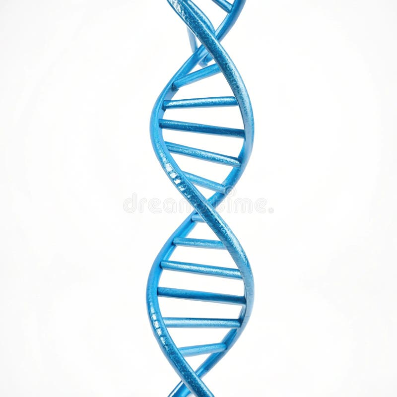 Blue DNA Helix Sequence Element Isolated on White Stock Illustration ...