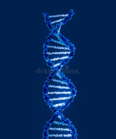 Blue DNA Helix Structure - Biotechnology and Genetic Research. Genetic ...