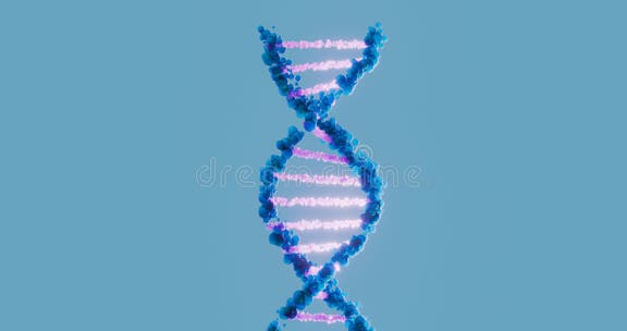 Blue DNA Helix Structure - Biotechnology and Genetic Research. Genetic ...