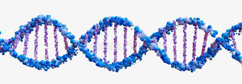 Blue DNA Helix Structure - Biotechnology and Genetic Research. Genetic ...