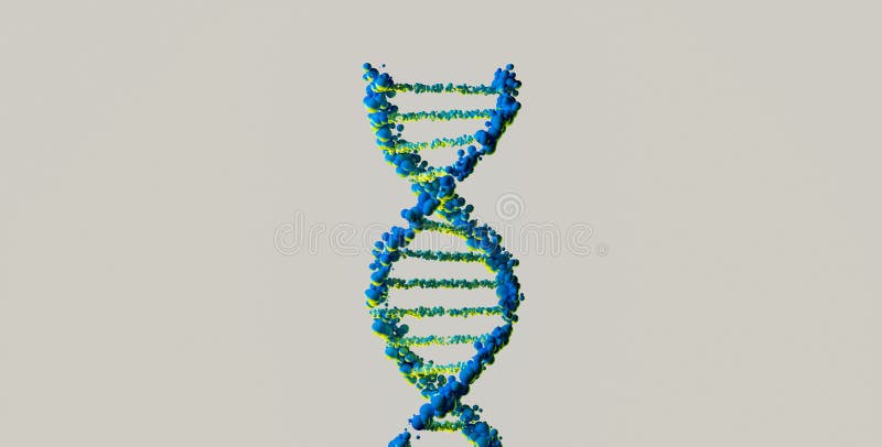 Blue DNA Helix Structure - Biotechnology and Genetic Research. Genetic ...