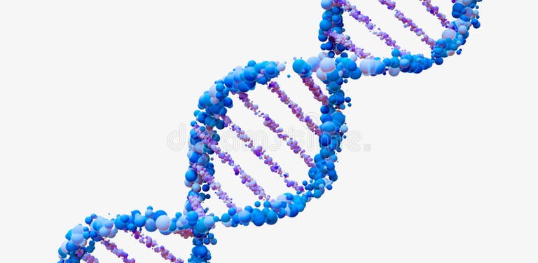 Blue DNA Helix Structure - Biotechnology and Genetic Research. Genetic ...