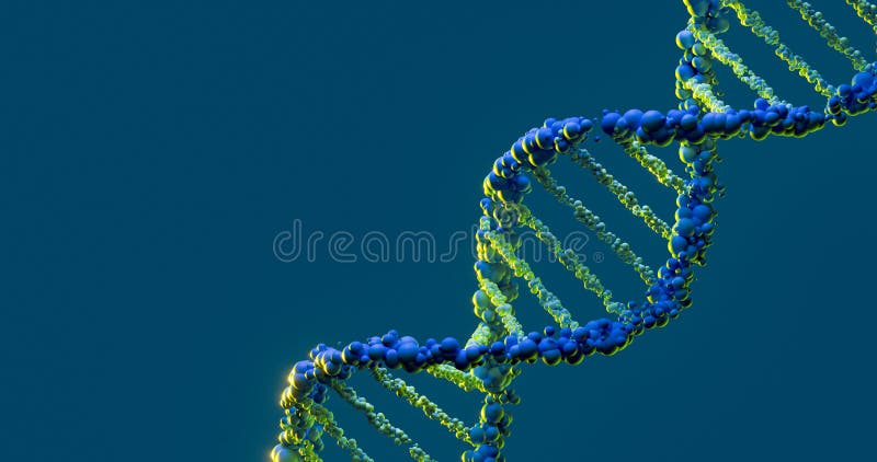 Blue DNA Helix Structure - Biotechnology and Genetic Research. Genetic ...