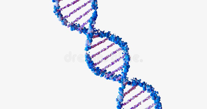 Blue DNA Helix Structure - Biotechnology and Genetic Research. Genetic ...