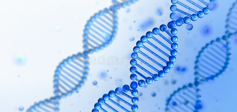 Blue DNA Helix Structure - Biotechnology and Genetic Research. Genetic ...