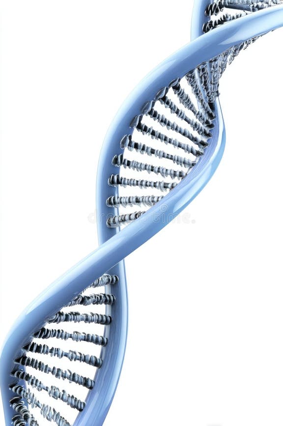 Blue Dna Helix Structure on White Background Stock Image - Image of ...