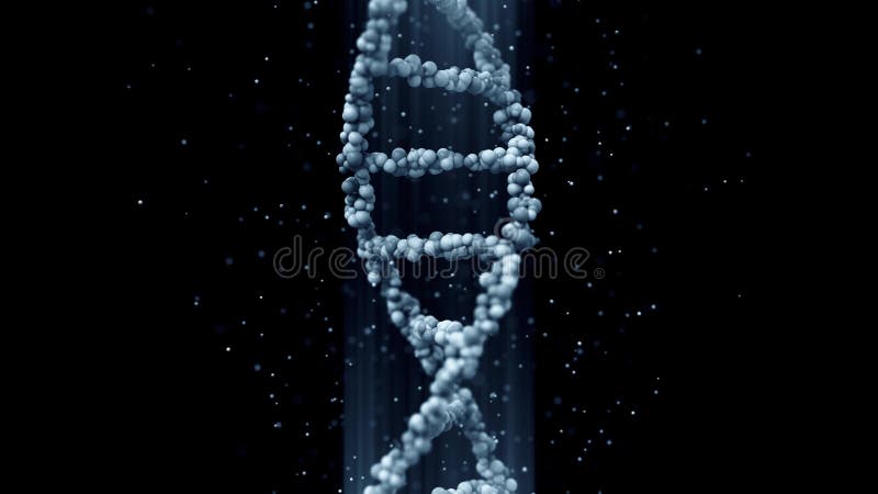 Blue DNA Molecule Model, Seamless Loop Stock Footage - Video of ...