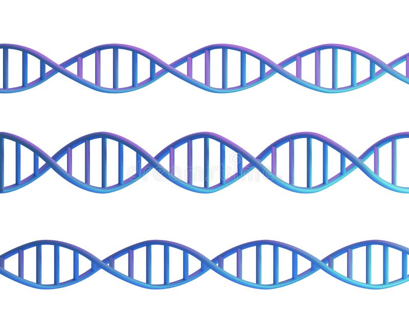 Blue DNA Molecules Structures Isolated on White Stock Photo ...