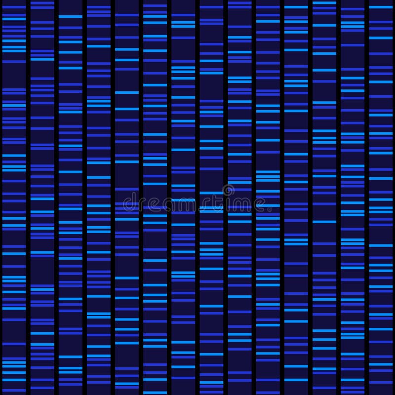 Blue Dna Sequence Results on Black Seamless Background. Vector Stock ...