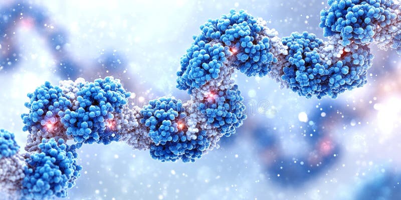 Blue DNA Strand stock illustration. Illustration of blue - 361999754
