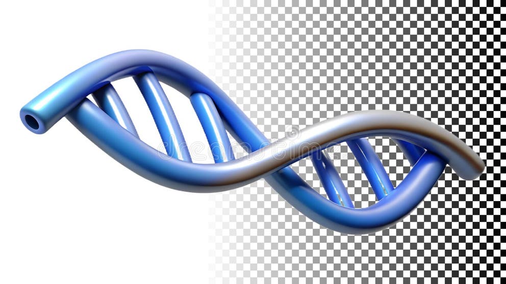 Blue DNA Strand, Representing GeneticsðŸ§¬ and Scientific Biology Png ...