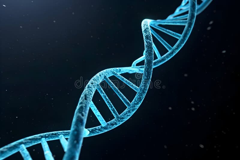 Blue DNA Strand: Science & Innovation Stock Illustration - Illustration ...