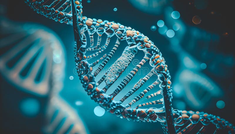 Blue DNA Structure Isolated Background Stock Illustration ...