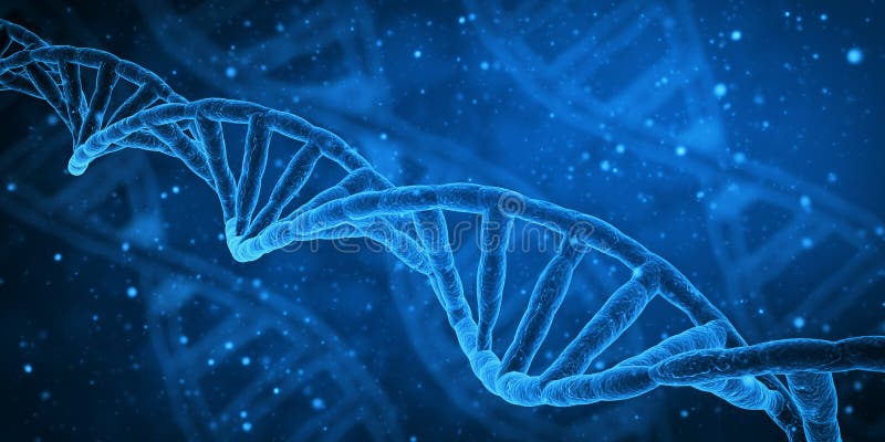Blue DNA Structure Science Research Biology and Medical Concept Stock ...