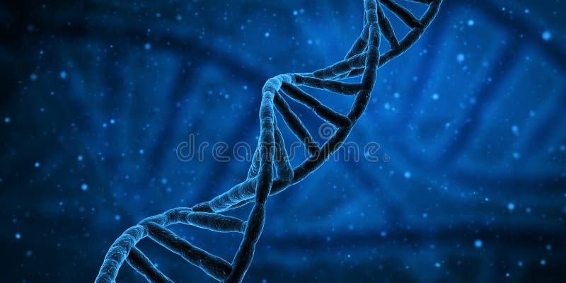 Blue DNA Structure Science Research Biology and Medical Concept Stock ...