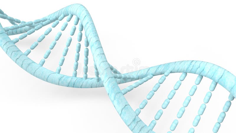 Blue DNA in White Background for Medical Concept 3d Rendering Stock ...