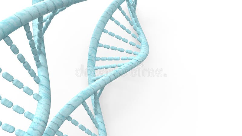 Blue DNA in White Background for Medical Concept 3d Rendering Stock ...