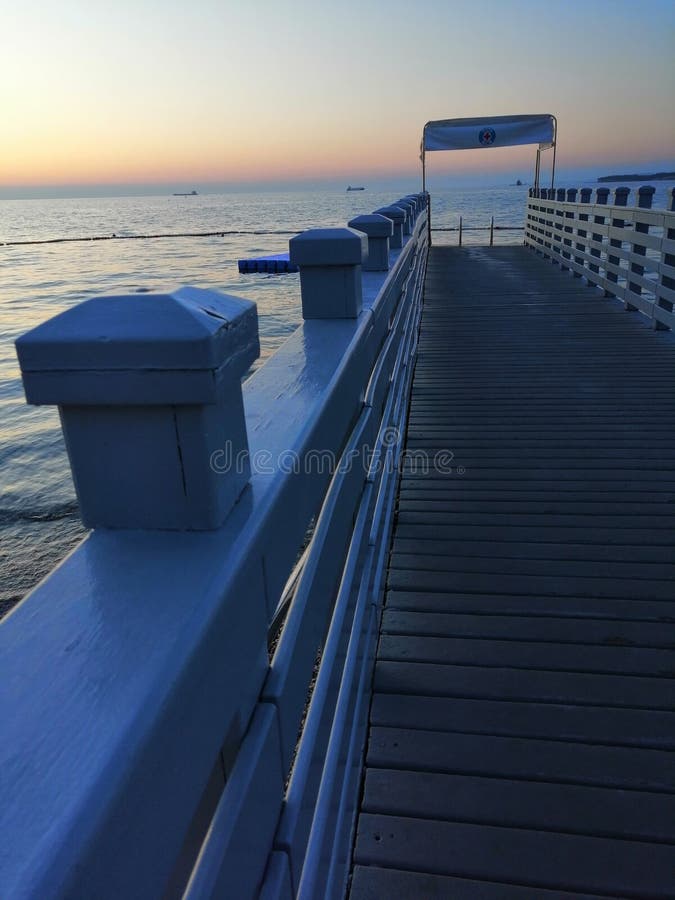 Dock at night stock image. Image of construction, nautical - 12707513