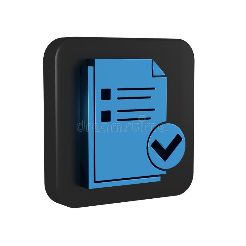 Blue Check Mark Black Square Stock Illustrations – 240 Blue Check Mark ...