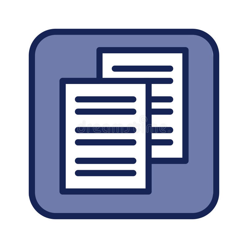 Blue Document Folder Icon Isolated on White Background. Accounting ...