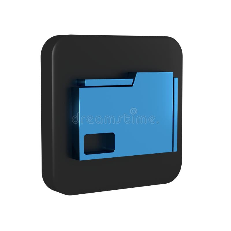 Blue Document Folder Icon Isolated on Transparent Background ...