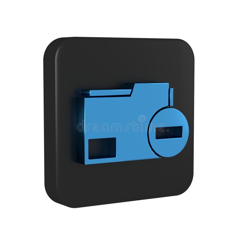 Blue Document Folder with Minus Icon Isolated on Transparent Background ... Blue Document Folder with Minus Icon Isolated on Transparent Background ...
