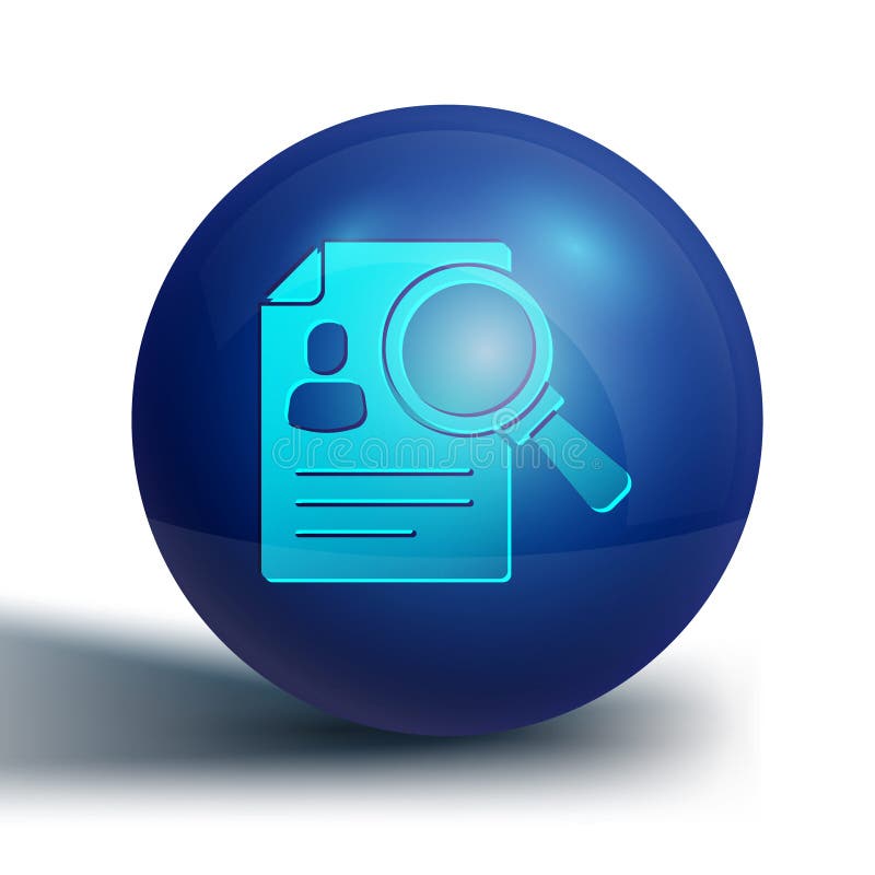 Blue Document Folder Icon Isolated on White Background. Accounting ...