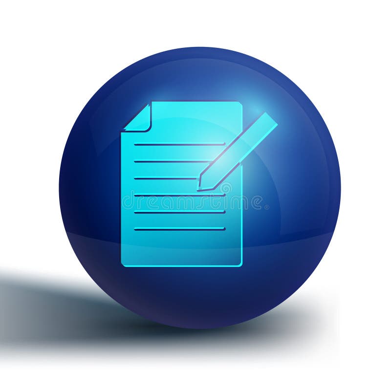 Blue Document Folder Icon Isolated on White Background. Accounting ...