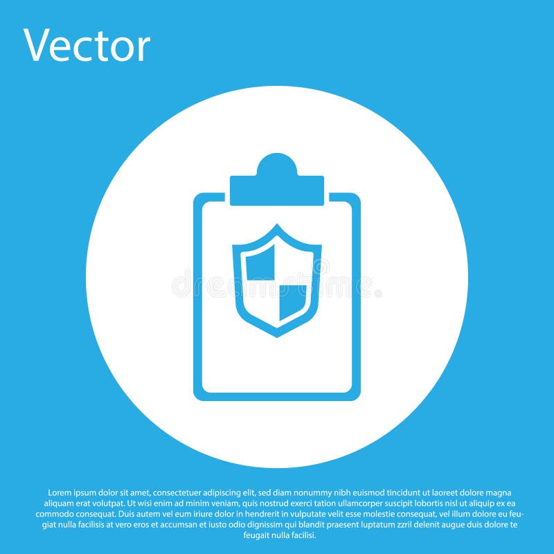 Blue Document Folder Icon Isolated on White Background. Accounting ...