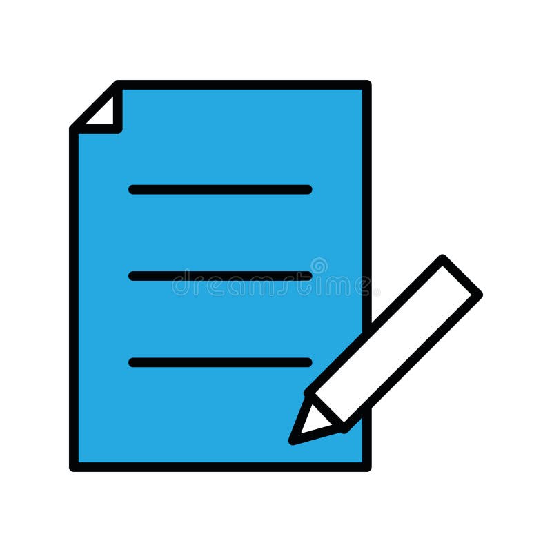 Blue Document Folder Icon Isolated on White Background. Accounting ...