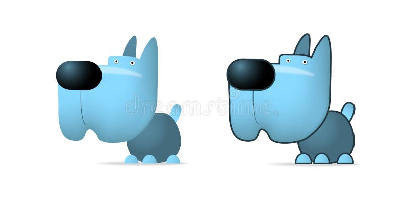 Blue dog stock vector. Illustration of blue, domestic - 25573316