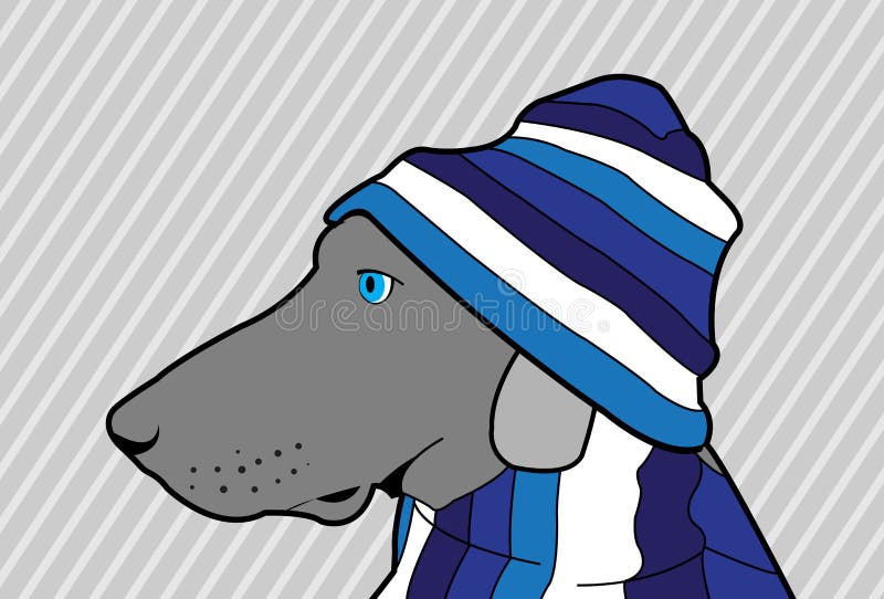 Blue Dog stock vector. Illustration of blue, stroke, animal - 3609889