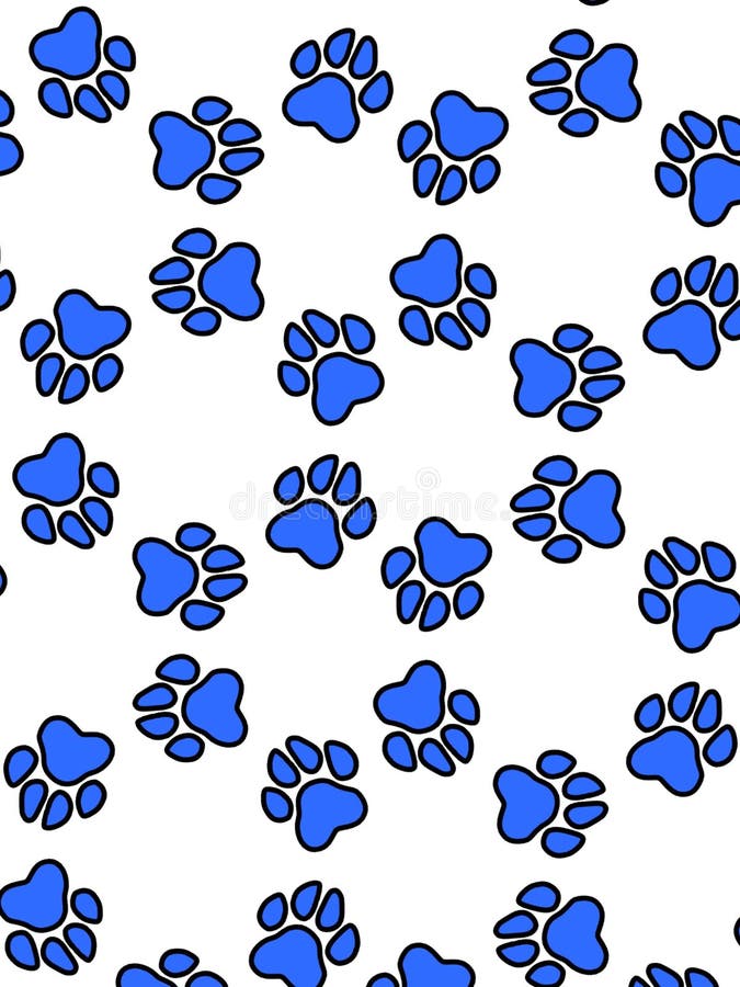 Blue Dog Paws, Blue Cat Paws, Blue Dog Footprints, Blue Cat Footprints ...