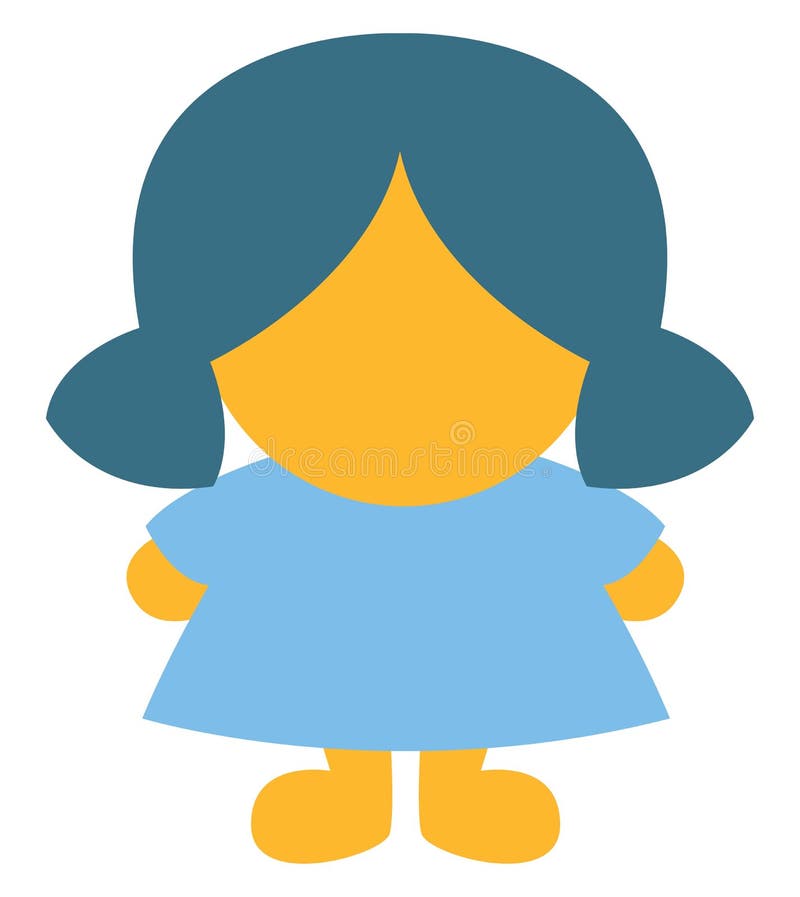 Blue Doll. Drawing Worksheet. Stock Vector - Illustration of logic ...