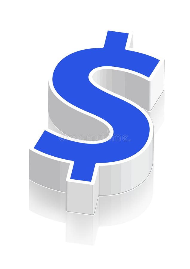 Dollar Sign Graphic Blue