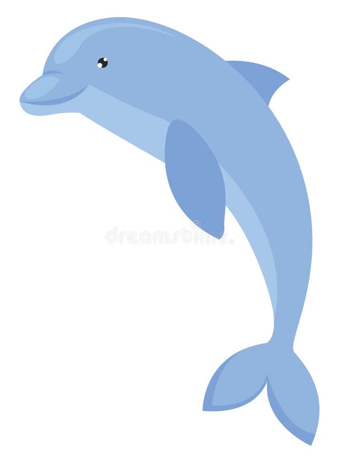 Blue Dolphin Sketch, Vector or Color Illustration Stock Vector ...
