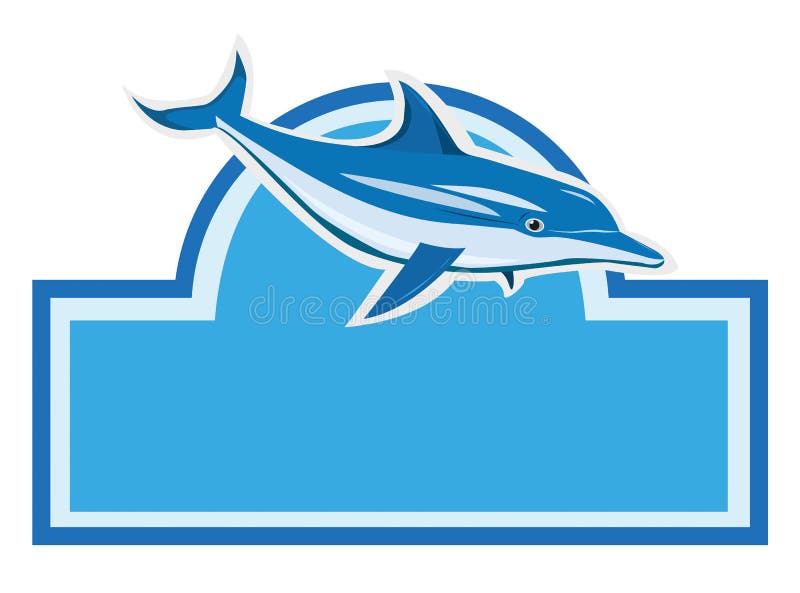 Blue dolphin stock vector. Illustration of fish, isolated - 43700413