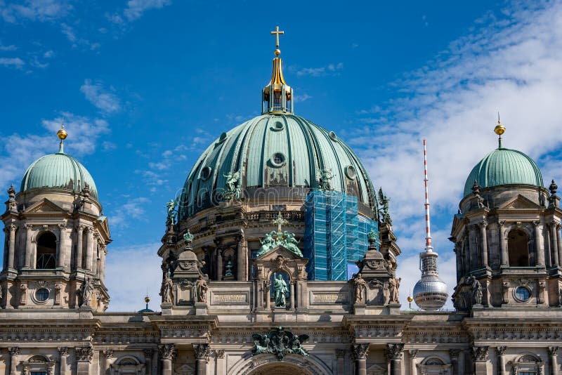 The Blue Dome of a Building is Visible in the Sky Stock Image - Image ...