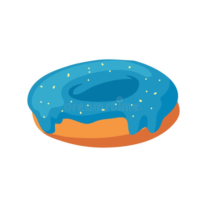 Blue donut illustration stock vector. Illustration of vector - 273091458